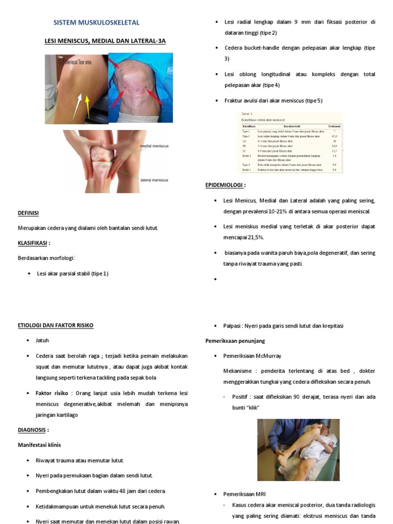 Lesi Meniskus Medial Lateral-3a | PDF