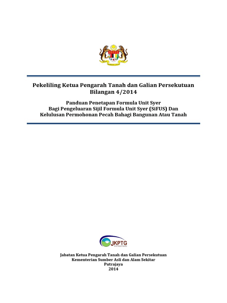 Panduan Penetapan Formula Unit Syer Bagi Pengeluaran Sijil Formula Unit Syer SiFUS Dan Kelulusan ...