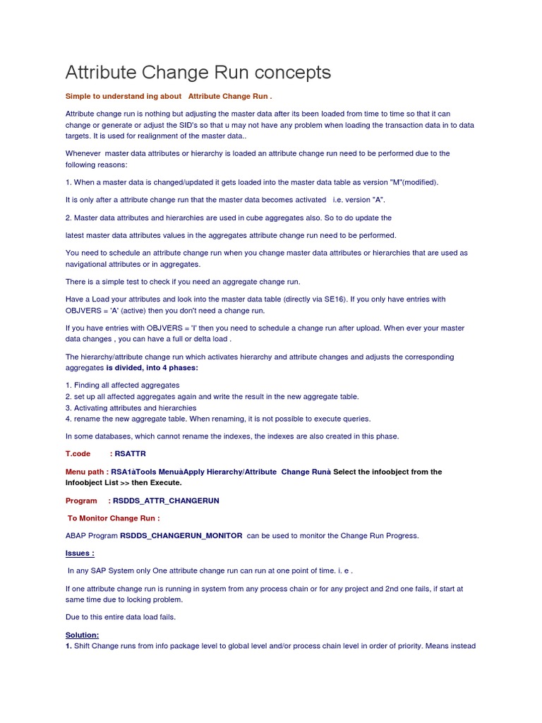 Simple To Understand Ing About Attribute Change Run | PDF | Database ...