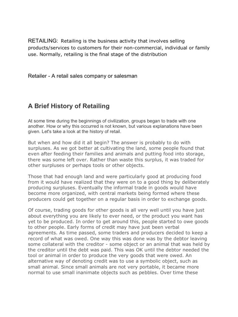 Scope of The Indian Retail Market | PDF | Retail | Trade