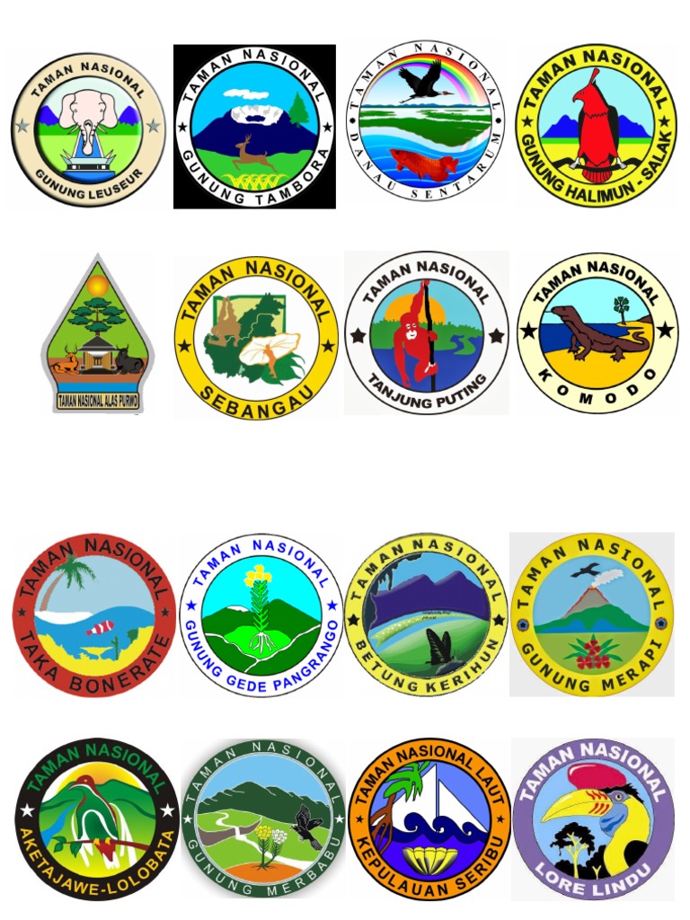 Logo Taman Nasional Seluruh Indonesia | PDF