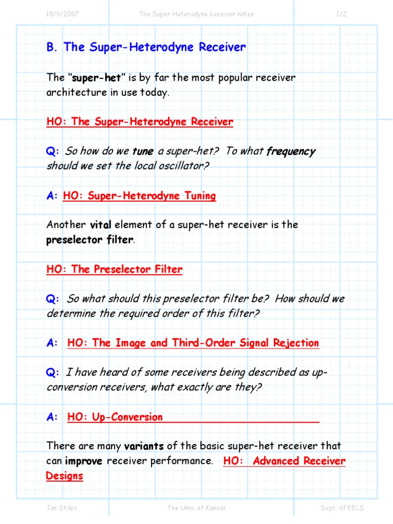 An In-Depth Look at Superheterodyne Receiver Design: Tuning ...