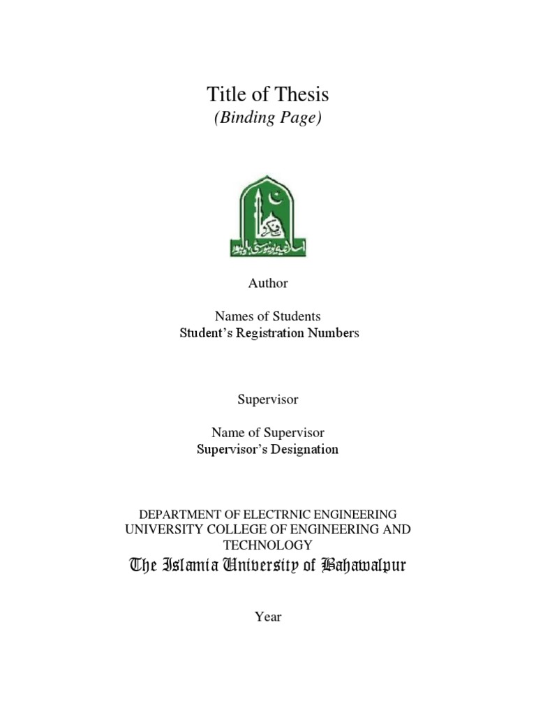 IUB Format For Thesis | PDF | Thesis | Codec