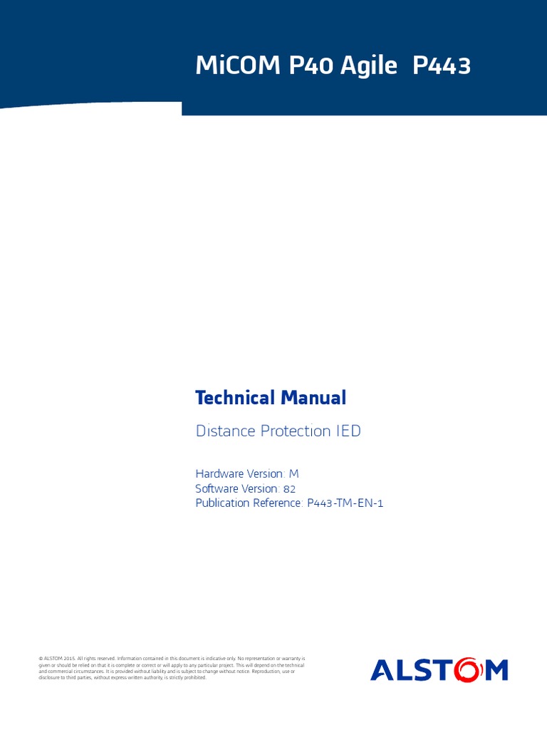 P443 TM EN v82 | PDF | Electronics | Computer Engineering