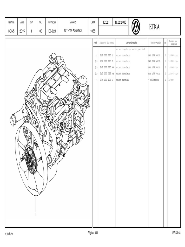 Catálogo de Peças Volkswagen 2015 | PDF | Tecnologia de veículos | Máquinas