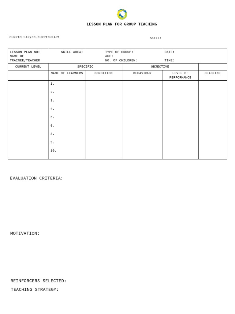 Lesson Plan For Group Teaching | PDF | Lesson Plan | Pedagogy