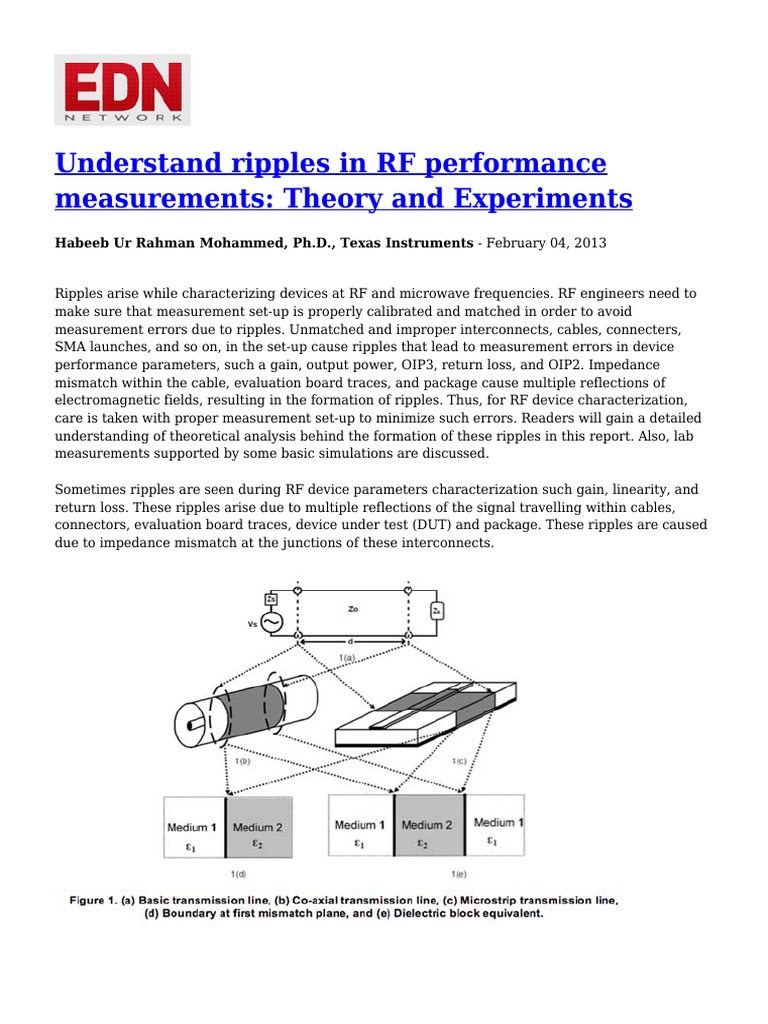 Understand Ripples in RF Performance Measurements Theory and ...