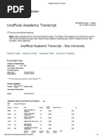 Unofficial Transcript | PDF | Change | Learning