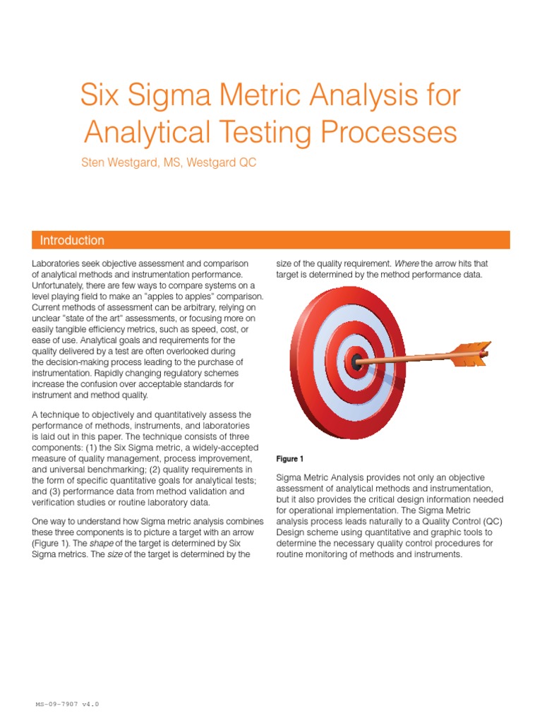 Six Sigma Metric Analysis For Analytical Process | PDF | Six Sigma ...