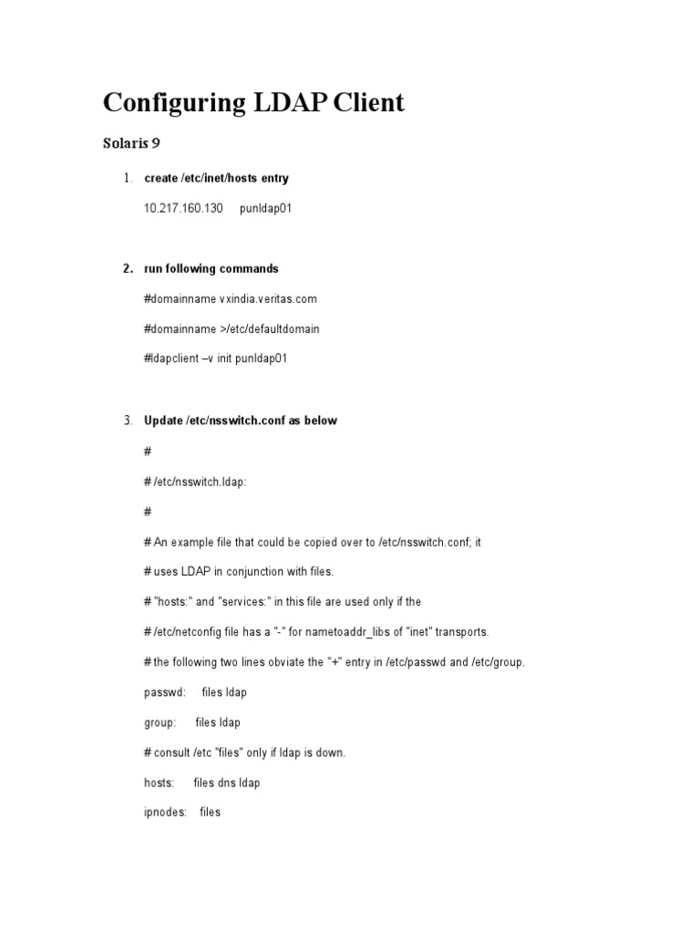 Configuring LDAP Client | PDF | I Pv6 | Computer Science
