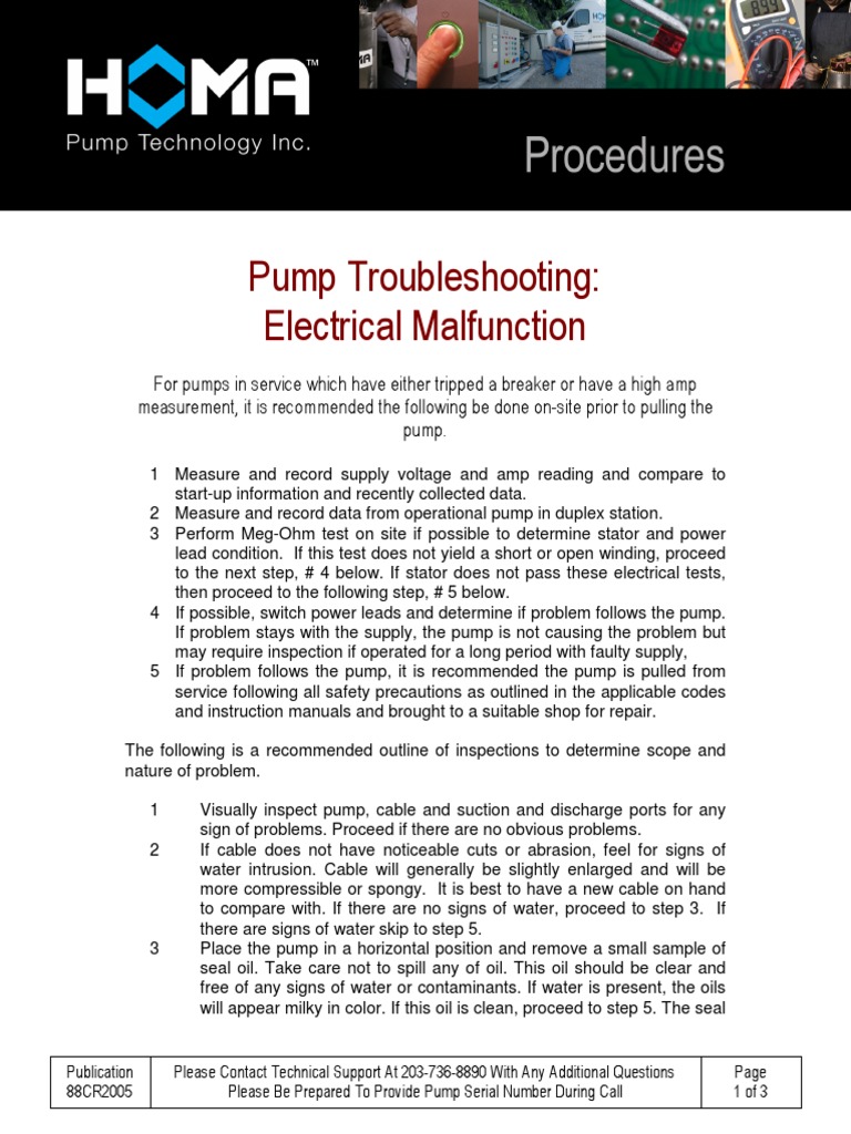 Pump Troubleshooting: Electrical Malfunction | PDF | Pump | Water