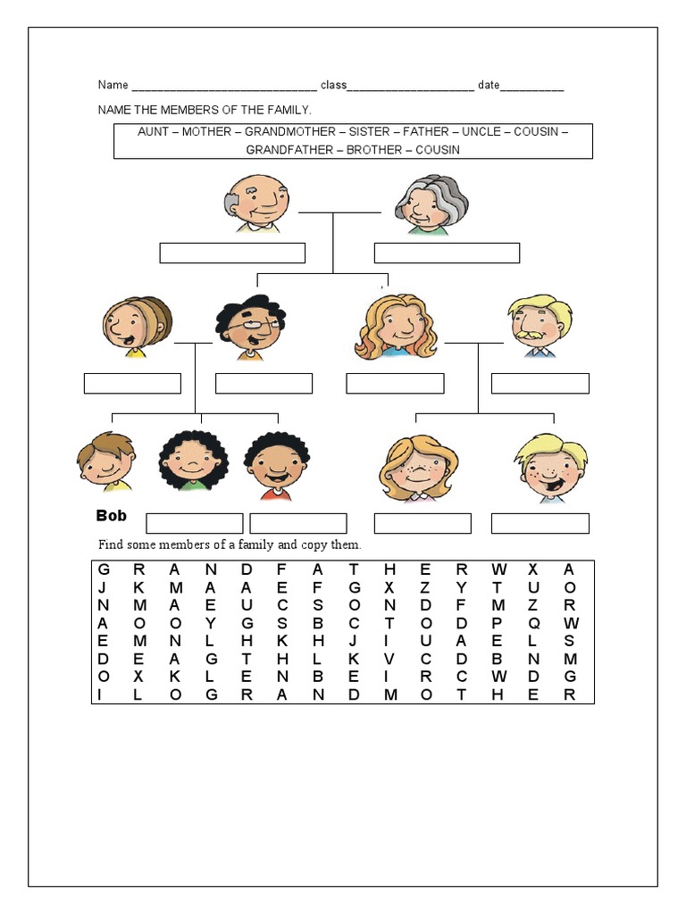 Family Member Identification Activity | PDF