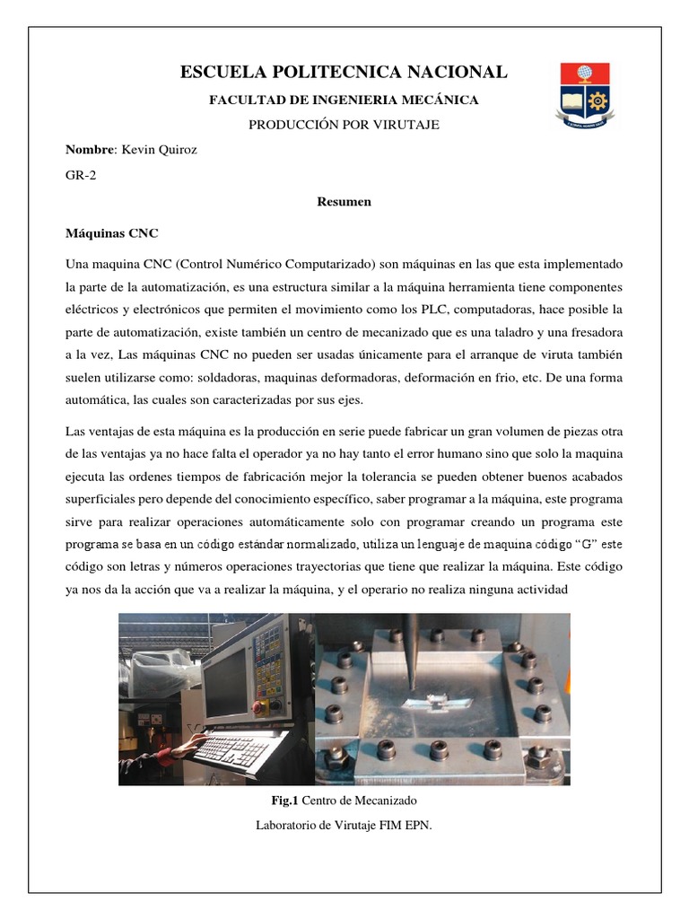 Maquina CNC | PDF | Control numerico | Mecanizado