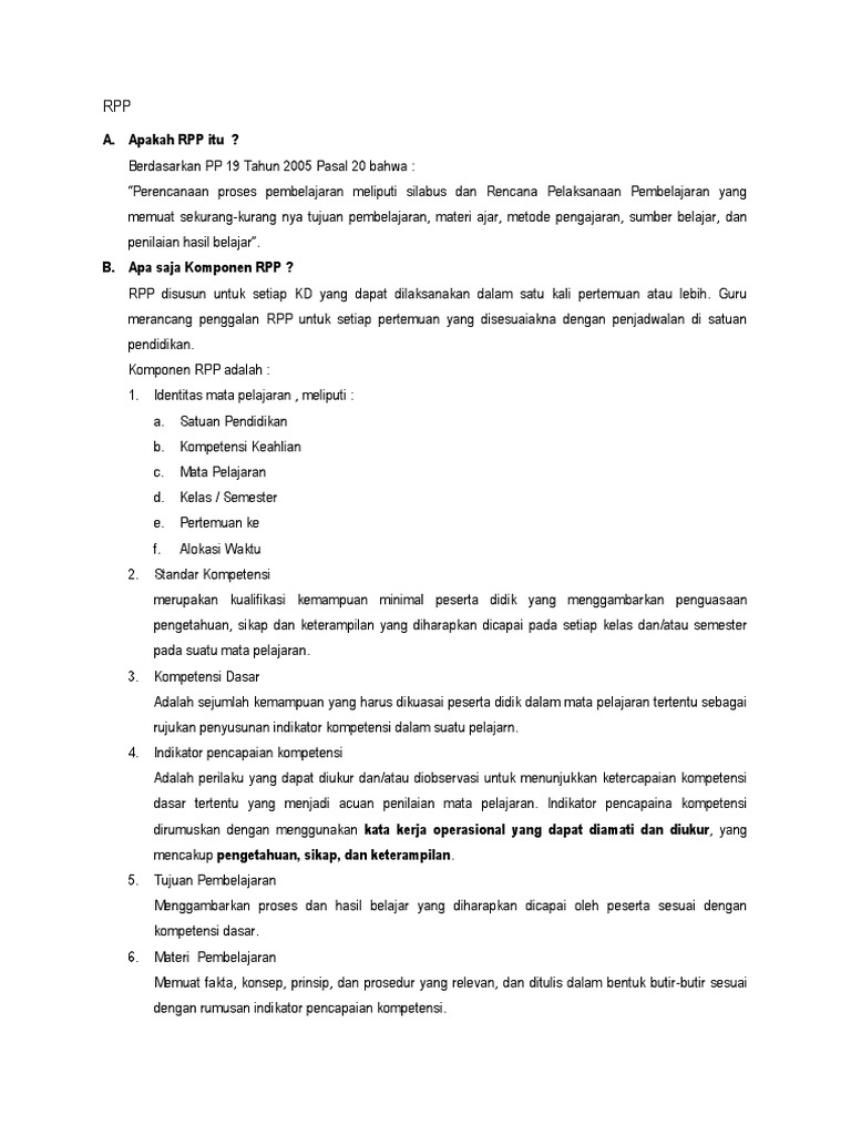 Apa Itu RPP | PDF