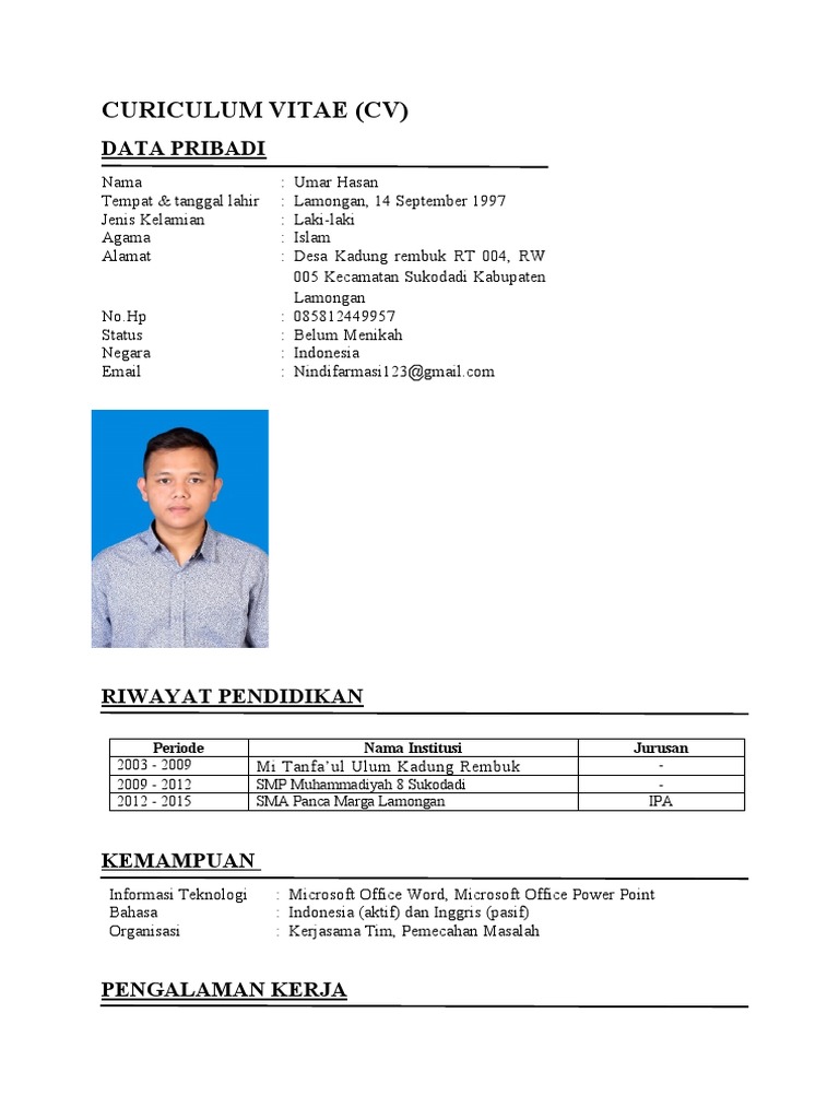 CV (Umar Hasan) | PDF