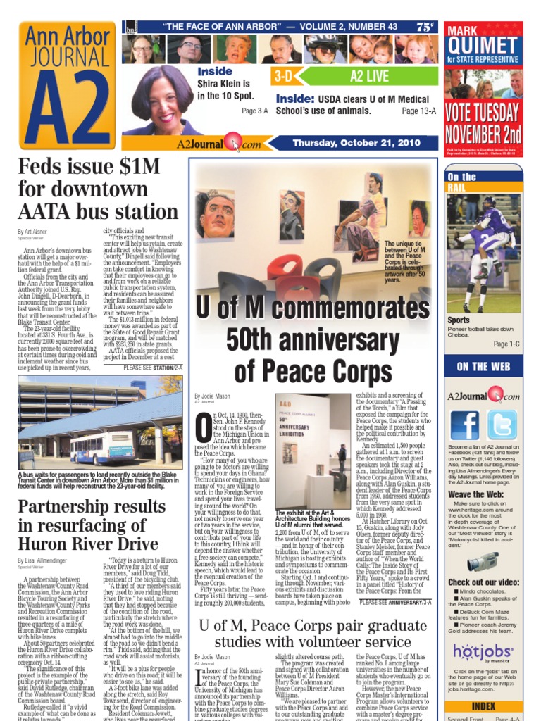 The A2 Journal Oct. 21, 2010 | PDF | Peace Corps | Jewellery