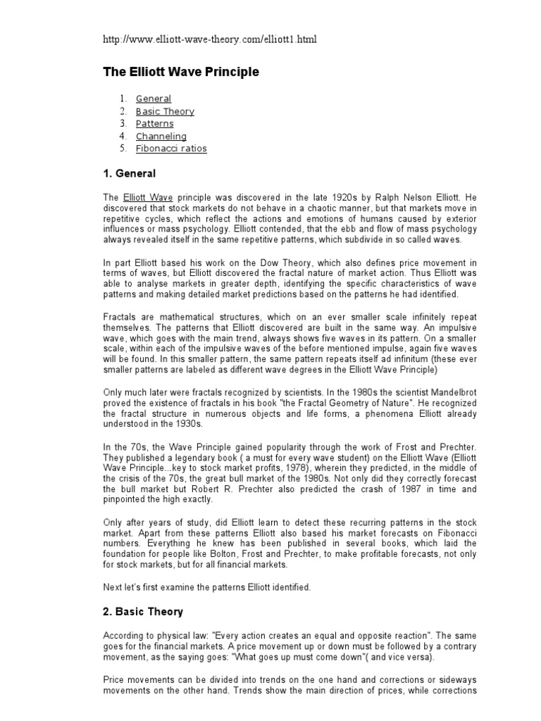Elliott Wave Principle | PDF | Finance & Money Management