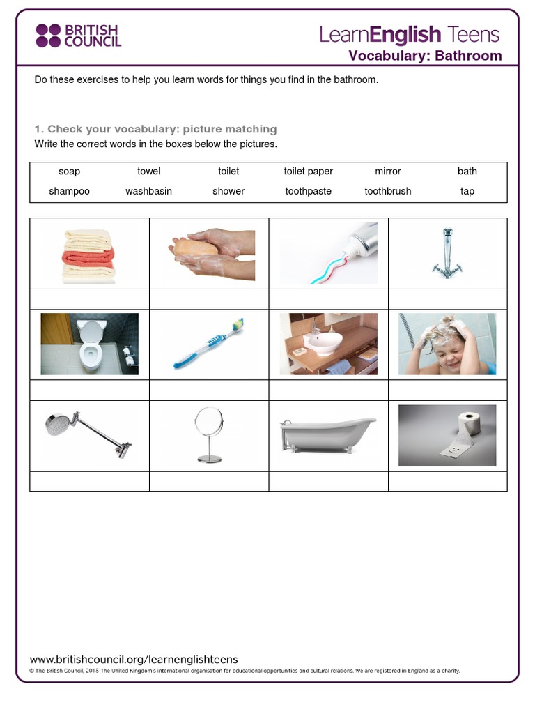 Bathroom - Exercises | PDF