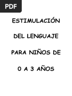 Cuaderno de Estimulación Del Lenguaje | PDF