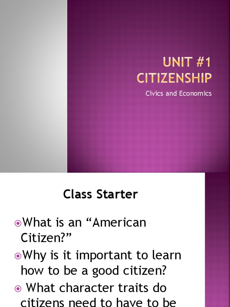 Citizenship Unit | PDF | Political Theories | Government