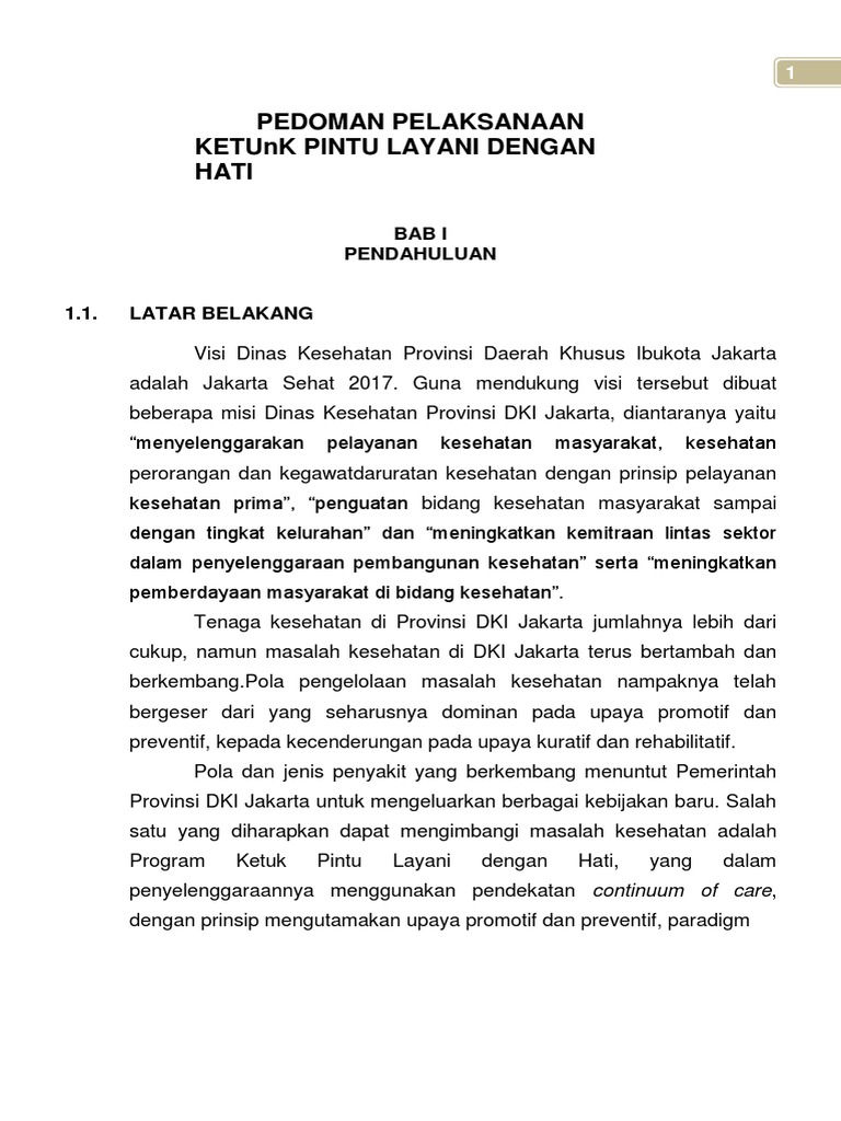 Pedoman Pelaksanaan KPLDH | PDF