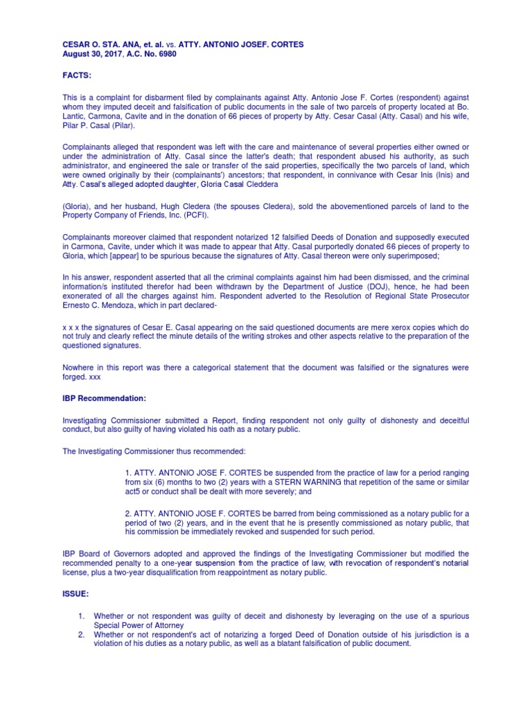 Supreme Court Rules on Disbarment Case Involving Falsified Documents ...