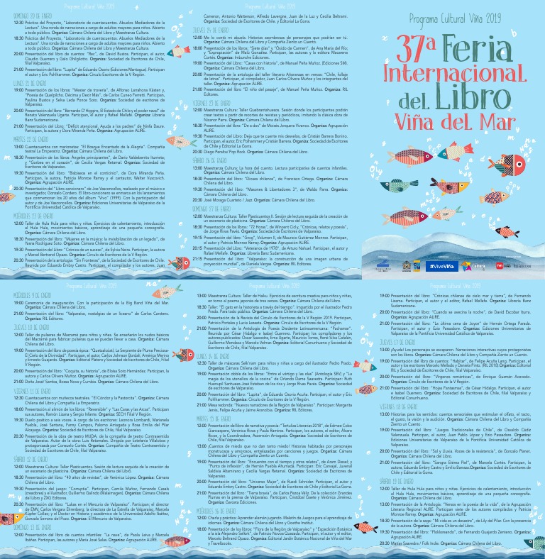 Programa Cultural FIL Viña 2019 | PDF | Chile