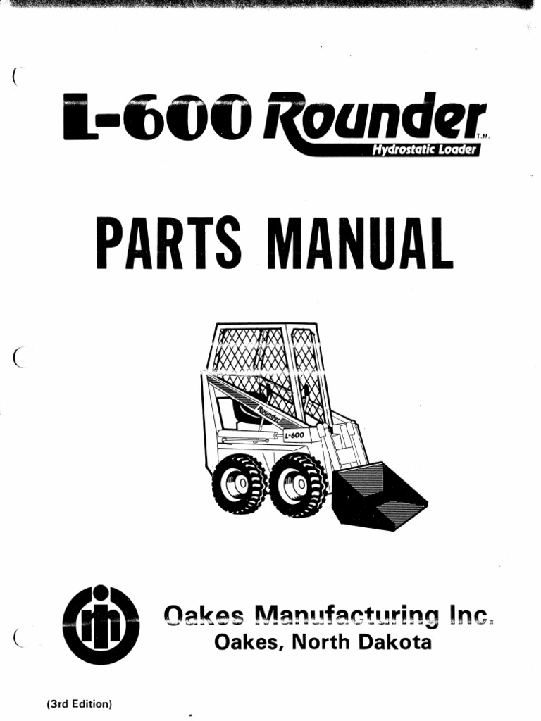 L-600 Parts Manual | PDF | Screw | Axle