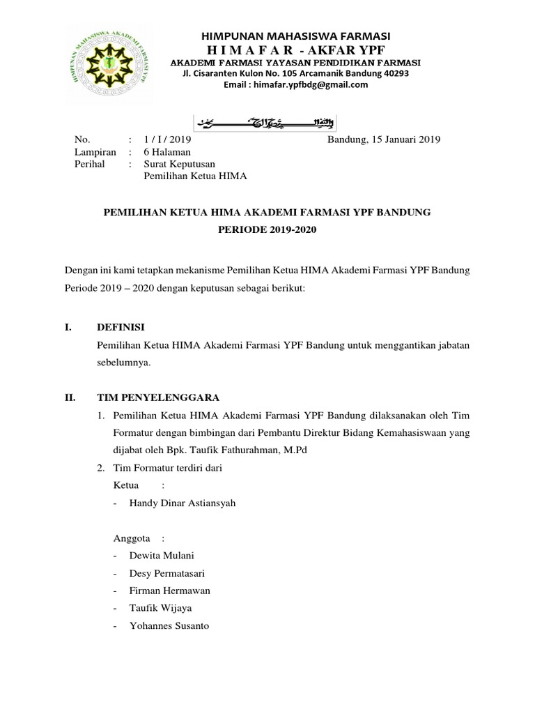Pemilihan Ketua Hima | PDF