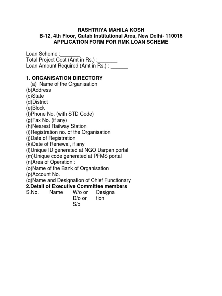 Rashtriya Mahila Kosh B-12, 4th Floor, Qutab Institutional Area, New ...