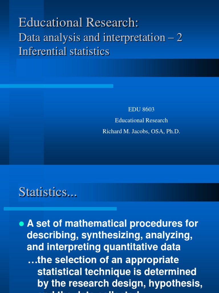 Inferential Statistics | PDF | Statistical Significance | Statistical ...