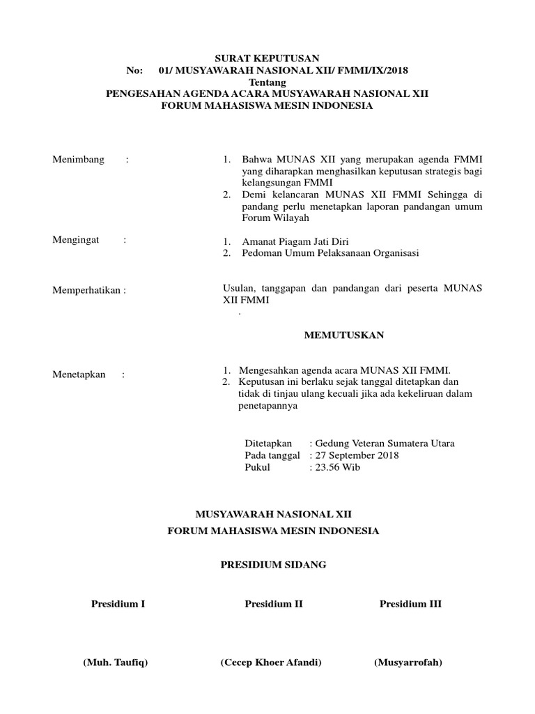 Lembar Konsideran | PDF