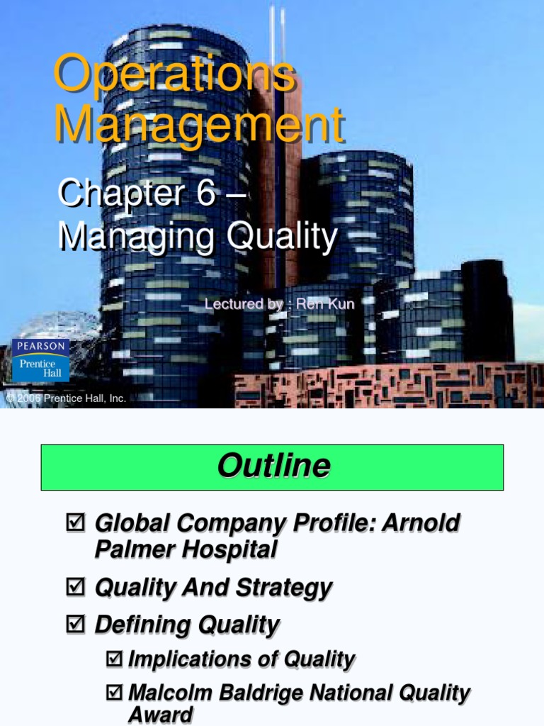 Operations Management: - Managing Quality | PDF | Six Sigma | Quality