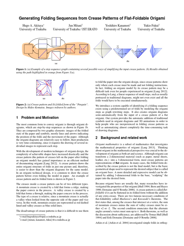 Origami Crease Pattern Automation | PDF | Origami | Vertex (Graph Theory)