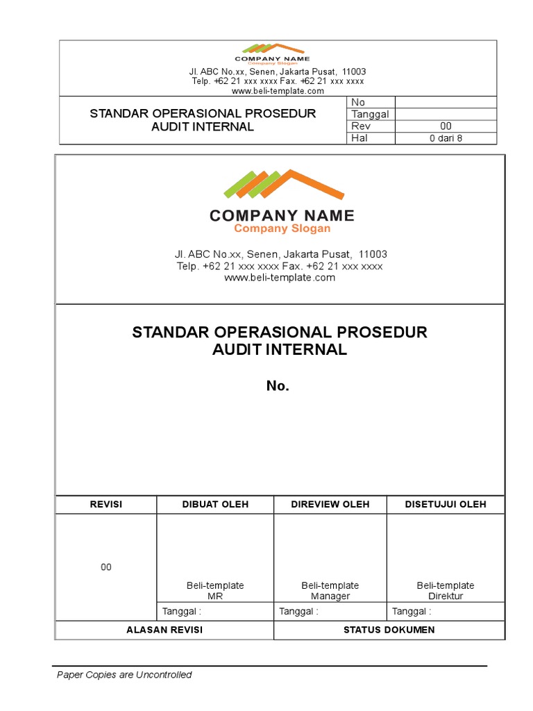 Prosedur Audit Internal K3 dan Mutu | PDF