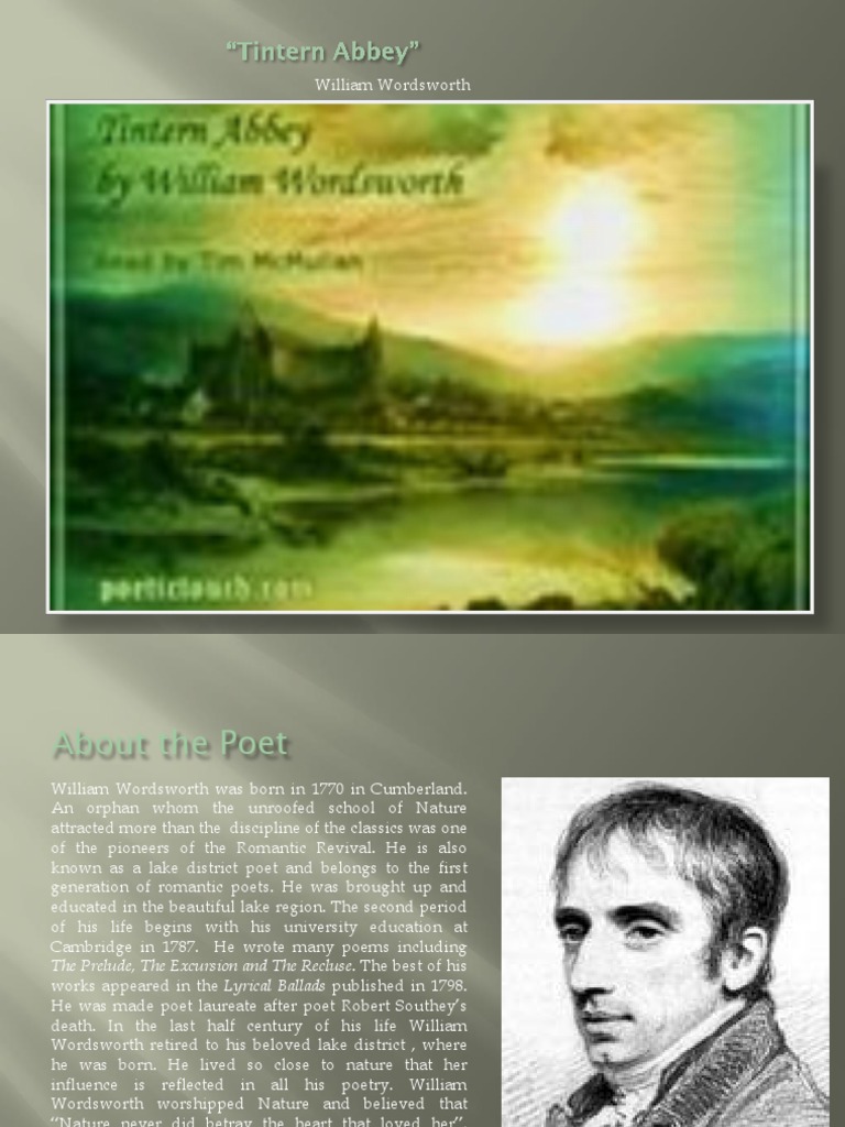 Tintern Abbey | PDF | William Wordsworth | Poetry