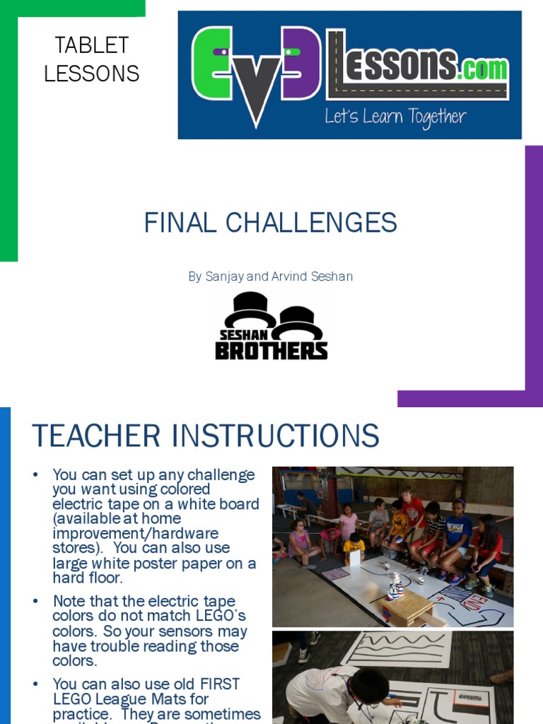 Final Challenges: Tablet Lessons | PDF