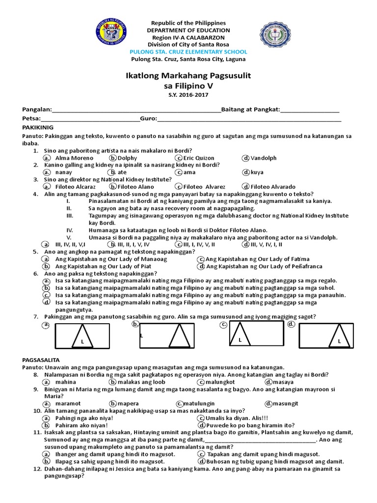 3rd Periodical Test q3 | PDF