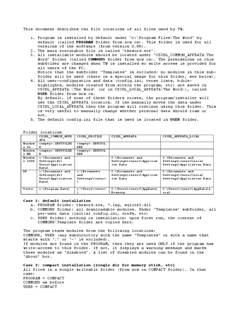 Tw3 File Locations | PDF | Directory (Computing) | Computer File