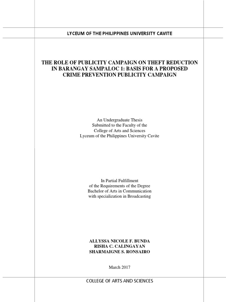 Thesis Preliminaries Sample | PDF | Thesis | Academia