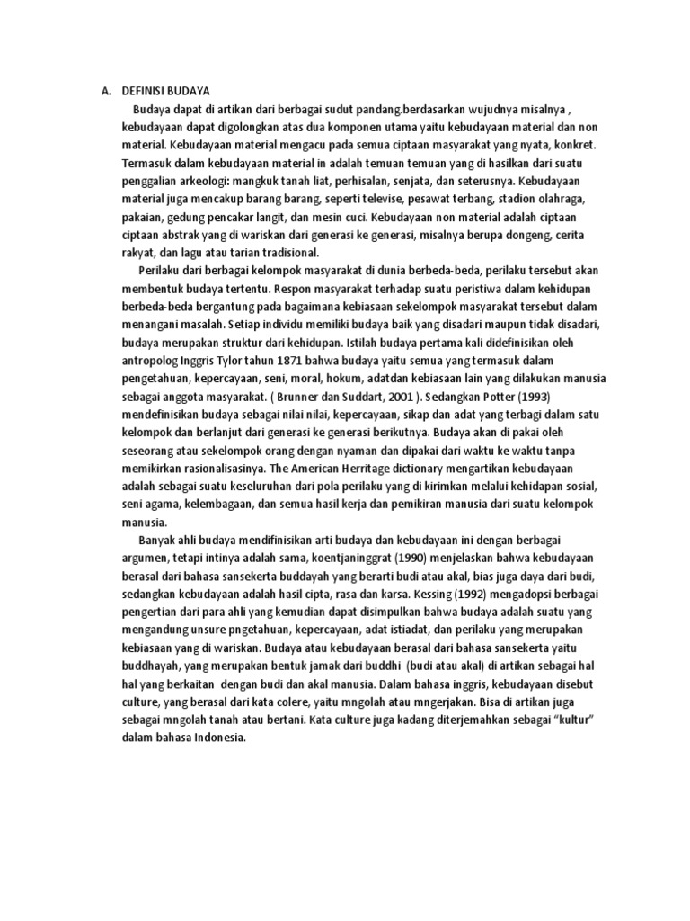 Definisi Budaya | PDF