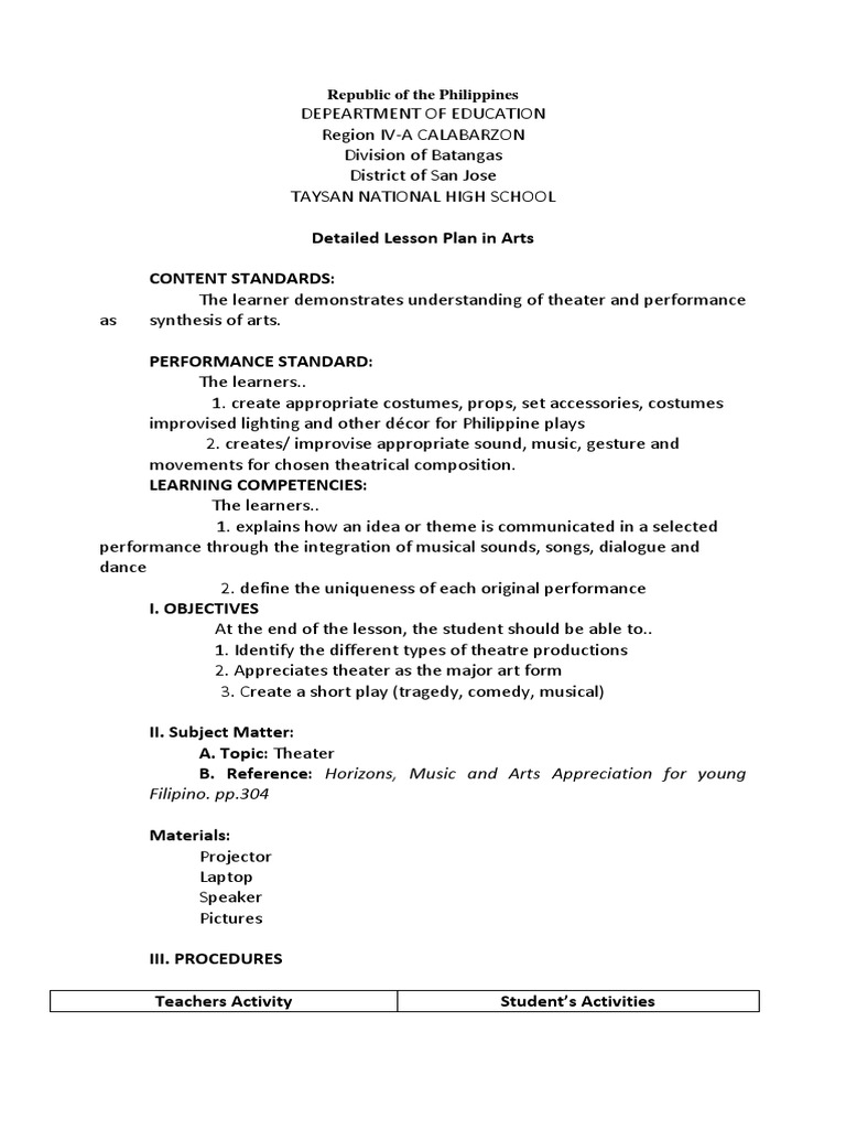 Coordinating Theater Activities in PH | PDF | Play (Theatre) | Theatre