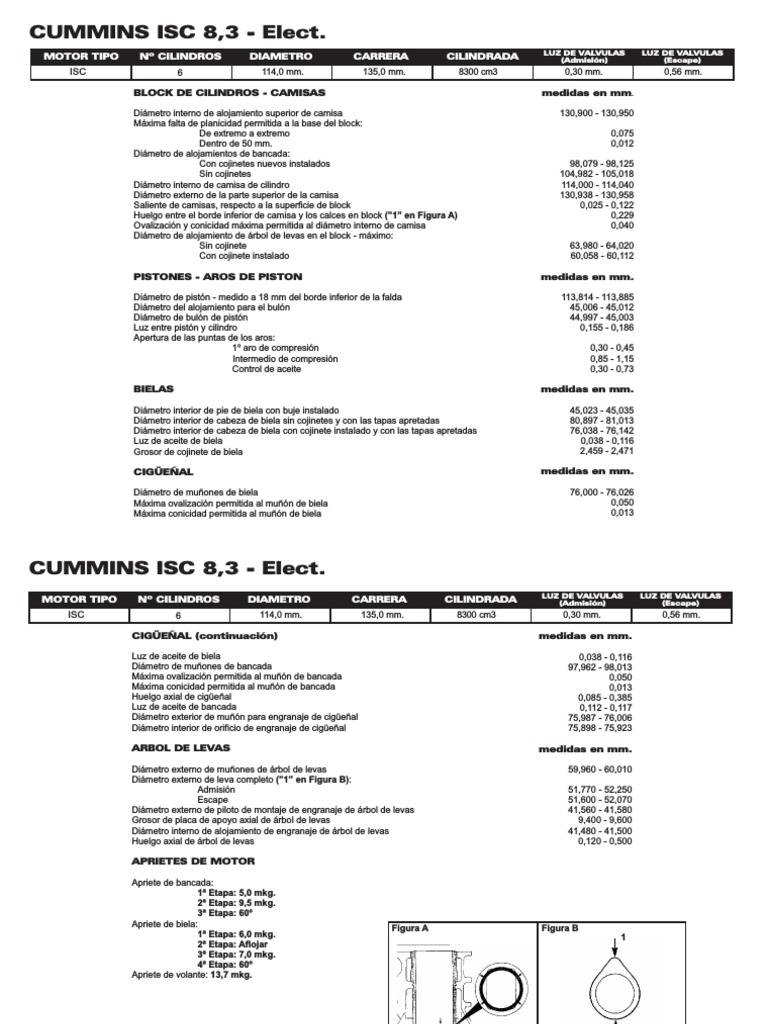 CUMMINS ISC 8,3 - Elect PDF | PDF | Pistón | Motor de combustión interna