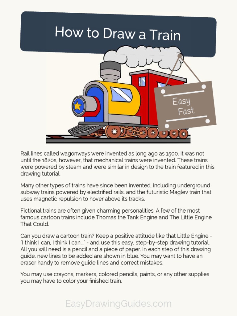 How To Draw A Train Full Guide EasyDrawingGuides - Com HDT 00126 | PDF ...