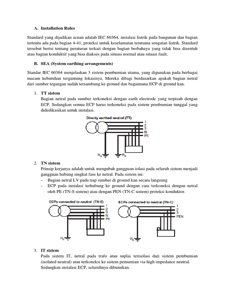Sistem Pembumian dan RCD dalam Instalasi Listrik | PDF | Sains ...