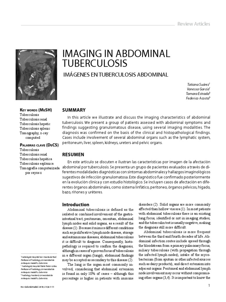 Col Ingles A | PDF | Lymphatic System | Tuberculosis
