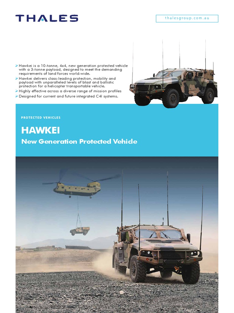 Hawkei PMV Brochure Thales Australia | Armoured Fighting Vehicles ...