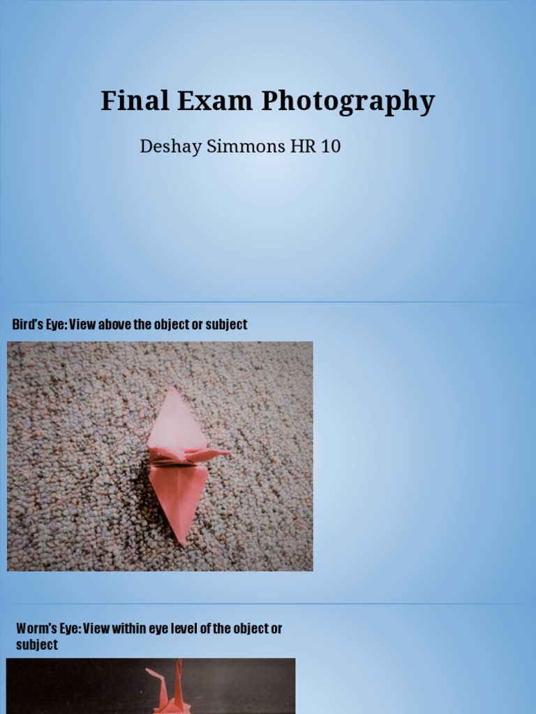 Final Exam Photography 10 | PDF