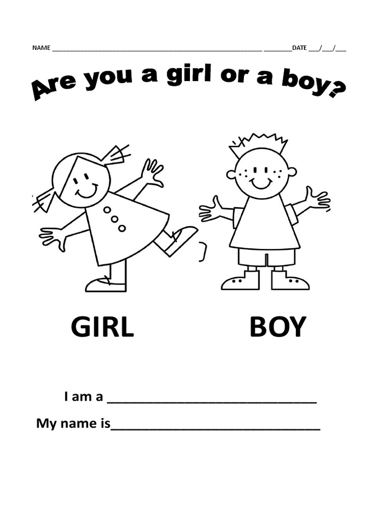 Girl Boy: I Am A - My Name Is | PDF