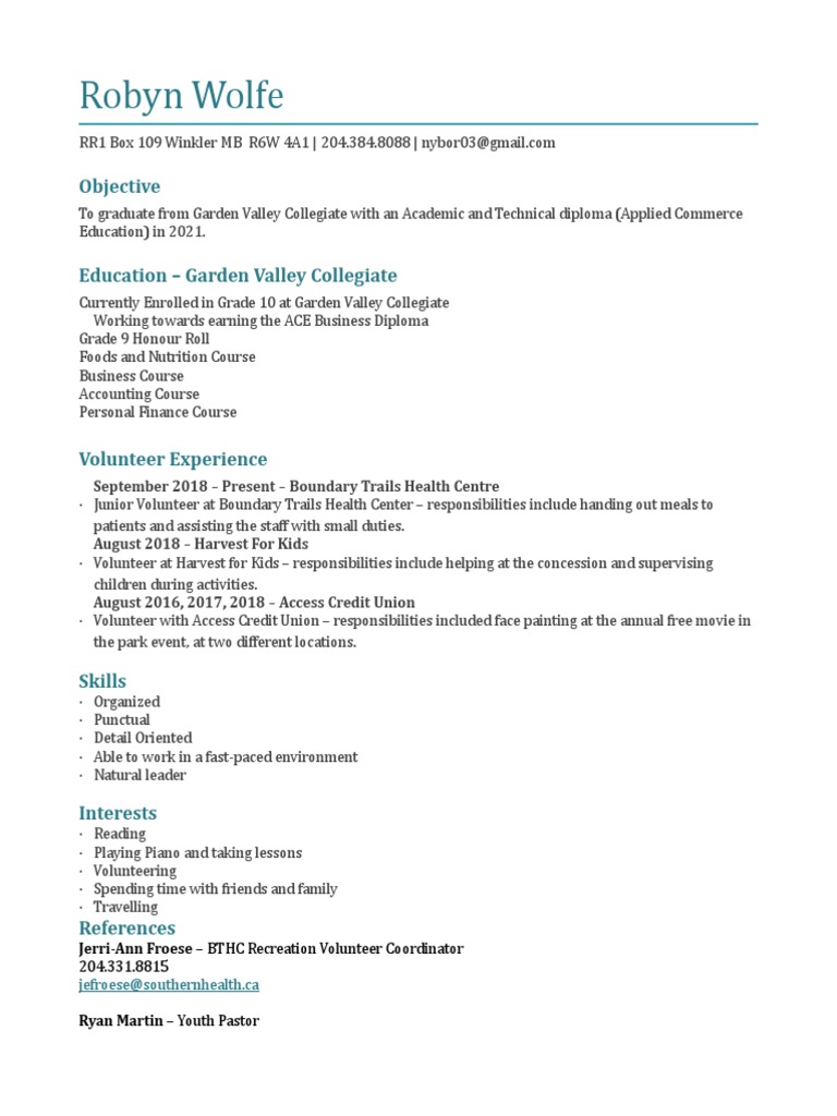 Resume - Robyn Formatted | PDF